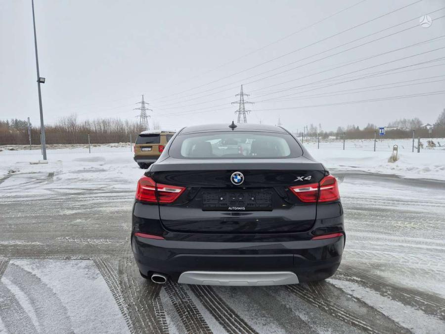 Black BMW X4 2015 in Panevezys, with an engine capacity of 2.00 L and mileage of 198 thousand km for 15750 €, photo 6 on AUTOMOTO.COM.LV