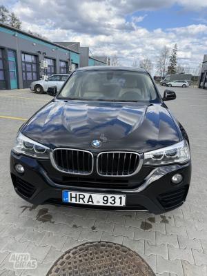 Black BMW X4 2015 in Vilnius, with an engine capacity of 2.00 L and mileage of 199 thousand km for 16250 €, photo 4 on AUTOMOTO.COM.LV