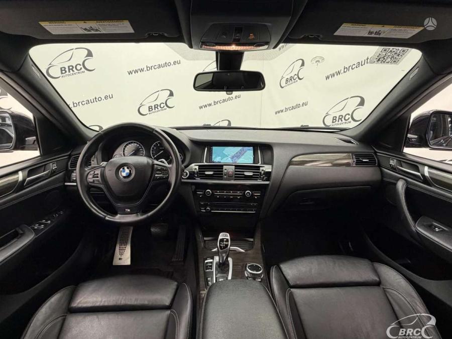Black BMW X4 2015 in Vilnius, with an engine capacity of 2.00 L and mileage of 206 thousand km for 10900 €, photo 5 on AUTOMOTO.COM.LV