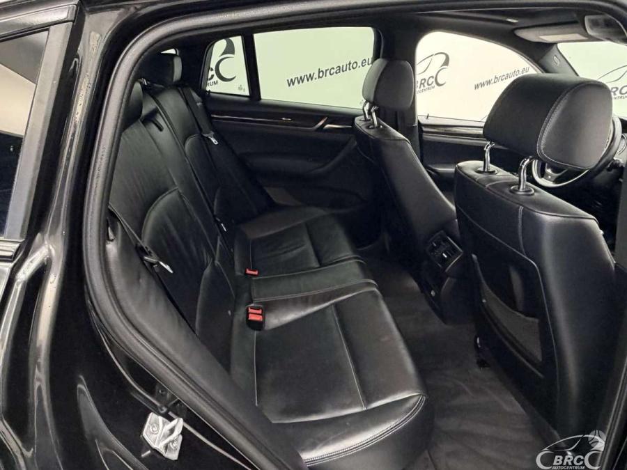 Black BMW X4 2015 in Vilnius, with an engine capacity of 2.00 L and mileage of 206 thousand km for 10900 €, photo 12 on AUTOMOTO.COM.LV
