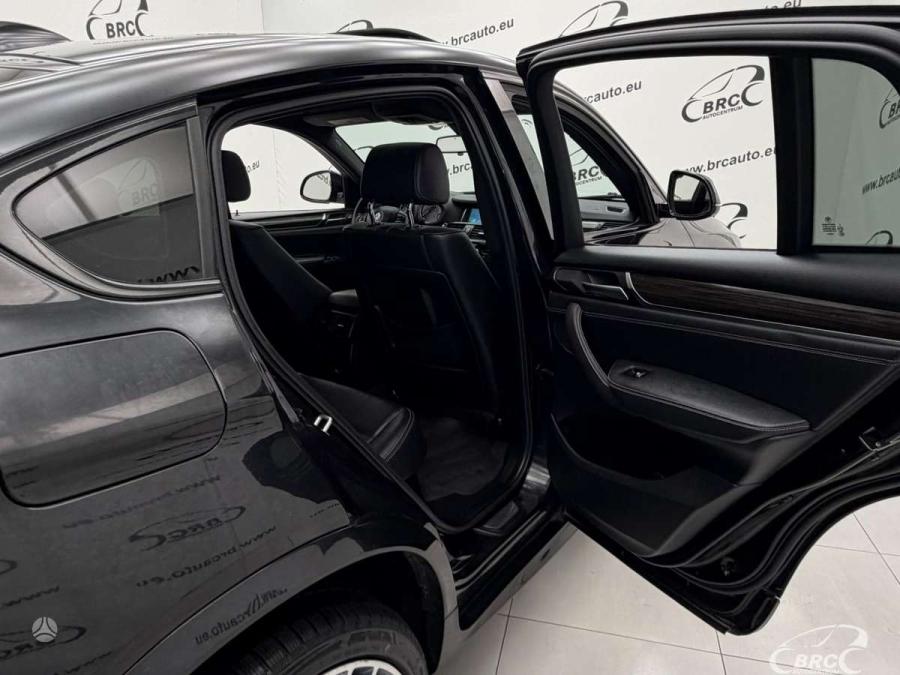 Black BMW X4 2015 in Vilnius, with an engine capacity of 2.00 L and mileage of 206 thousand km for 10900 €, photo 14 on AUTOMOTO.COM.LV