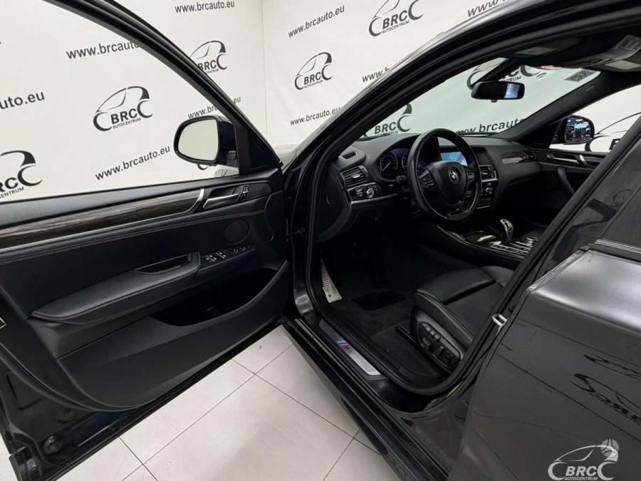 Black BMW X4 2015 in Vilnius, with an engine capacity of 2.00 L and mileage of 206 thousand km for 10900 €, photo 20 on AUTOMOTO.COM.LV