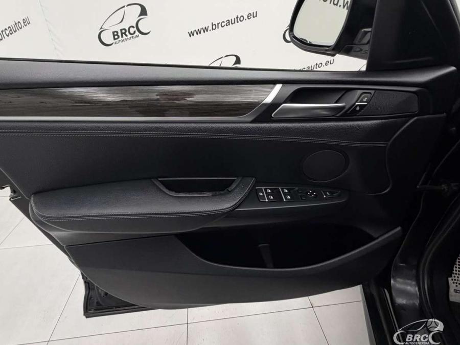 Black BMW X4 2015 in Vilnius, with an engine capacity of 2.00 L and mileage of 206 thousand km for 10900 €, photo 21 on AUTOMOTO.COM.LV