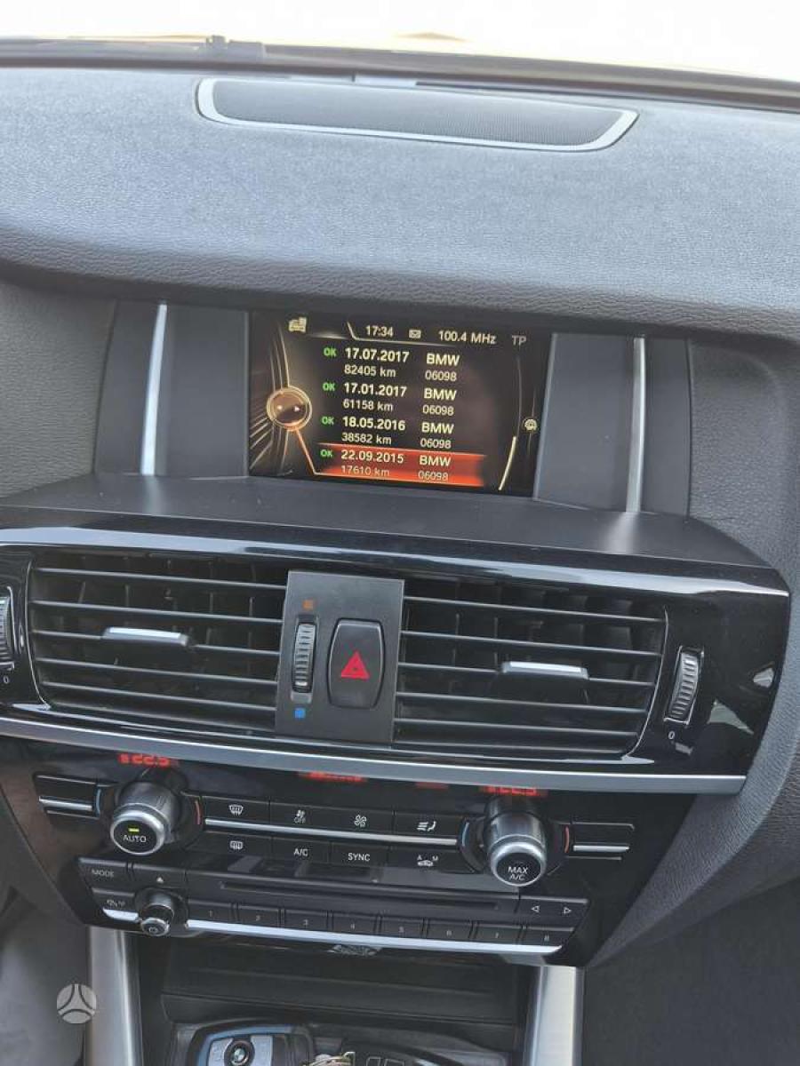 Black BMW X4 2015 in Panevezys, with an engine capacity of 2.00 L and mileage of 401 thousand km for 12650 €, photo 19 on AUTOMOTO.COM.LV
