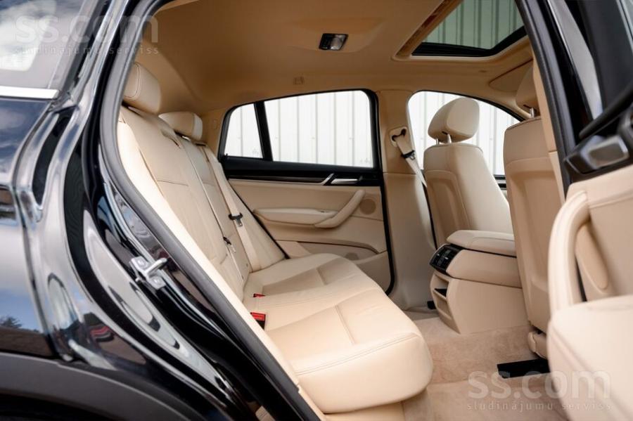 Black BMW X4 2015 in Talsi, with an engine capacity of 3.00 L and mileage of 226 thousand km for 15950 €, photo 12 on AUTOMOTO.COM.LV
