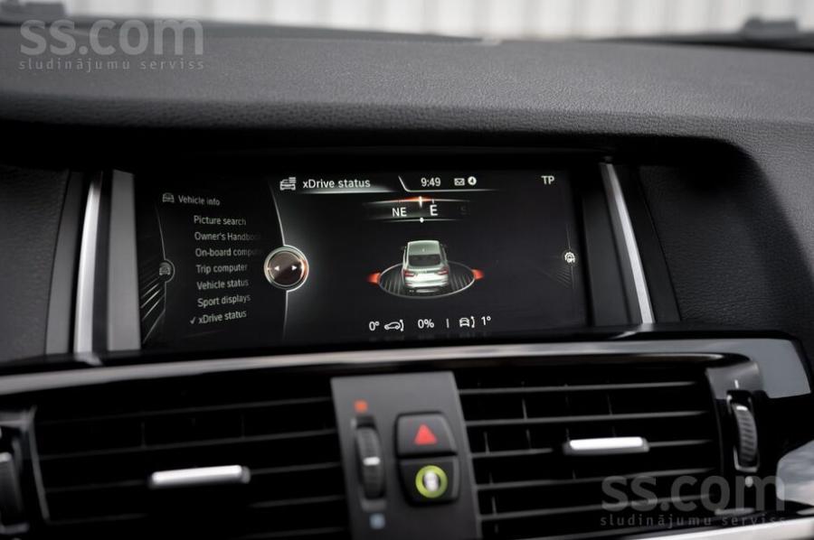 Black BMW X4 2015 in Talsi, with an engine capacity of 3.00 L and mileage of 226 thousand km for 15950 €, photo 20 on AUTOMOTO.COM.LV