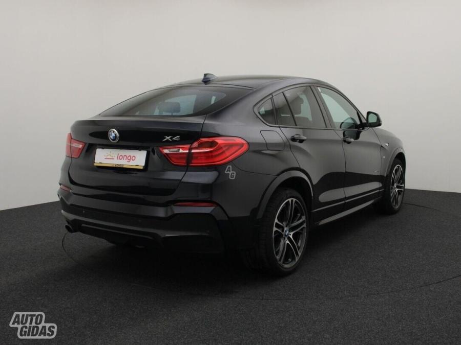Black BMW X4 2016 in Vilnius, with an engine capacity of 2.00 L and mileage of 153 thousand km for 20399 €, photo 8 on AUTOMOTO.COM.LV