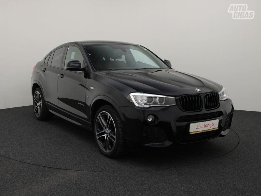 Black BMW X4 2016 in Vilnius, with an engine capacity of 2.00 L and mileage of 153 thousand km for 20399 €, photo 10 on AUTOMOTO.COM.LV