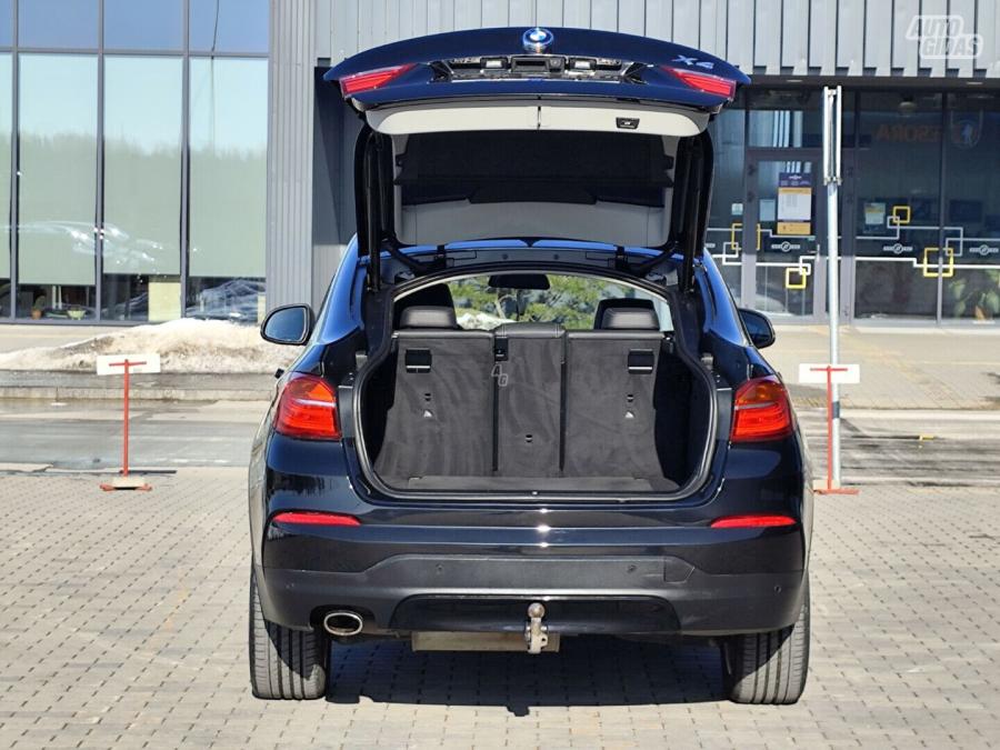 Black BMW X4 2016 in Siauliai, with an engine capacity of 2.00 L and mileage of 303 thousand km for 14990 €, photo 8 on AUTOMOTO.COM.LV