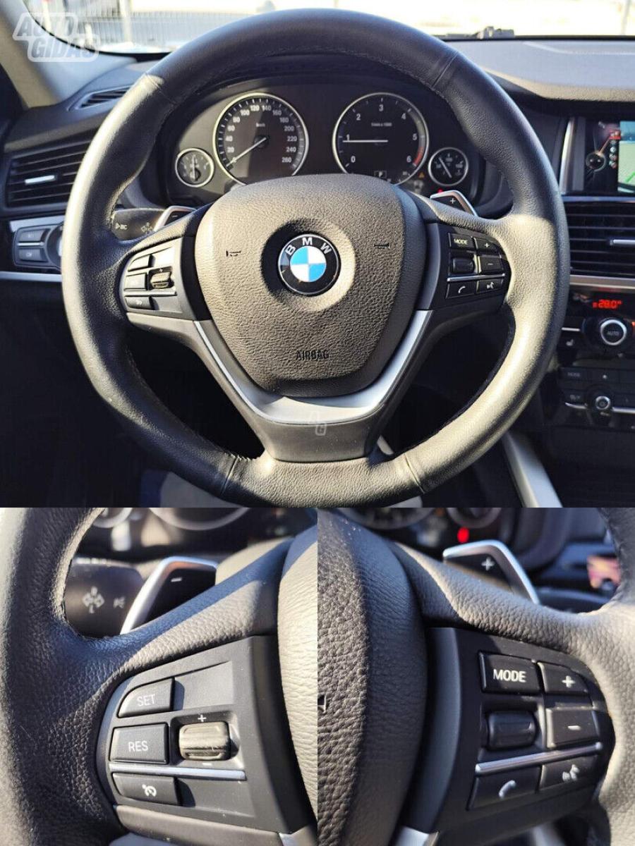 Black BMW X4 2016 in Siauliai, with an engine capacity of 2.00 L and mileage of 303 thousand km for 14990 €, photo 22 on AUTOMOTO.COM.LV