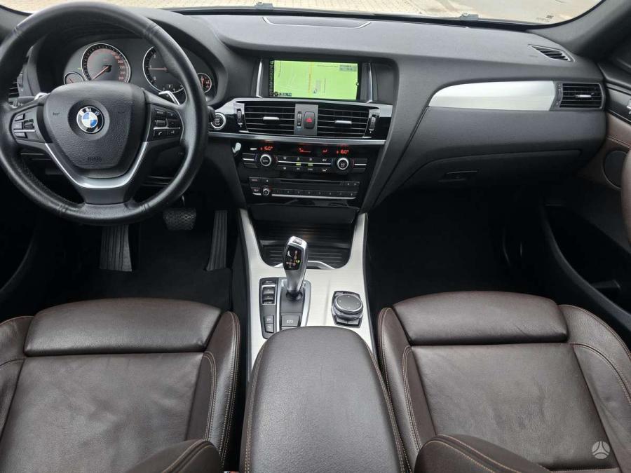 Black BMW X4 2016 in Panevezys, with an engine capacity of 2.00 L and mileage of 279 thousand km for 13499 €, photo 11 on AUTOMOTO.COM.LV
