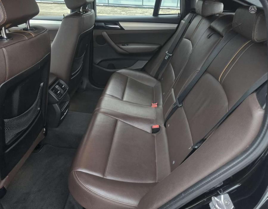 Black BMW X4 2016 in Panevezys, with an engine capacity of 2.00 L and mileage of 279 thousand km for 13499 €, photo 16 on AUTOMOTO.COM.LV