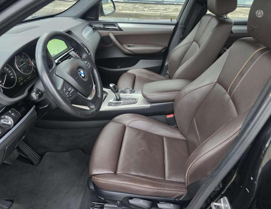 Black BMW X4 2016 in Panevezys, with an engine capacity of 2.00 L and mileage of 279 thousand km for 13499 €, photo 17 on AUTOMOTO.COM.LV