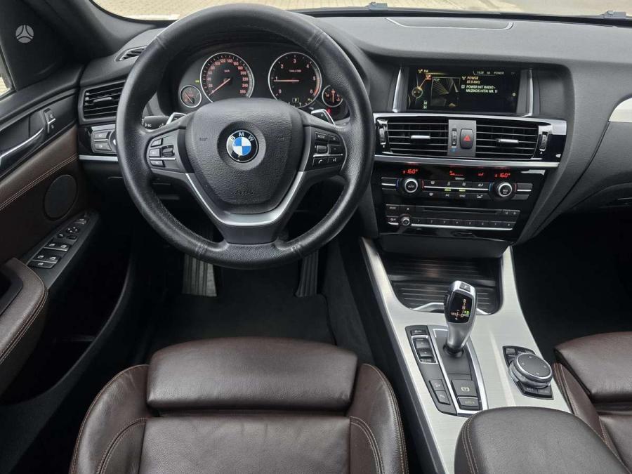 Black BMW X4 2016 in Panevezys, with an engine capacity of 2.00 L and mileage of 279 thousand km for 13499 €, photo 19 on AUTOMOTO.COM.LV