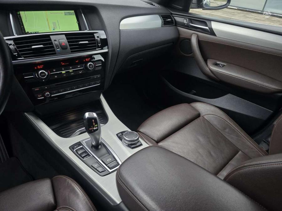 Black BMW X4 2016 in Panevezys, with an engine capacity of 2.00 L and mileage of 279 thousand km for 13499 €, photo 22 on AUTOMOTO.COM.LV