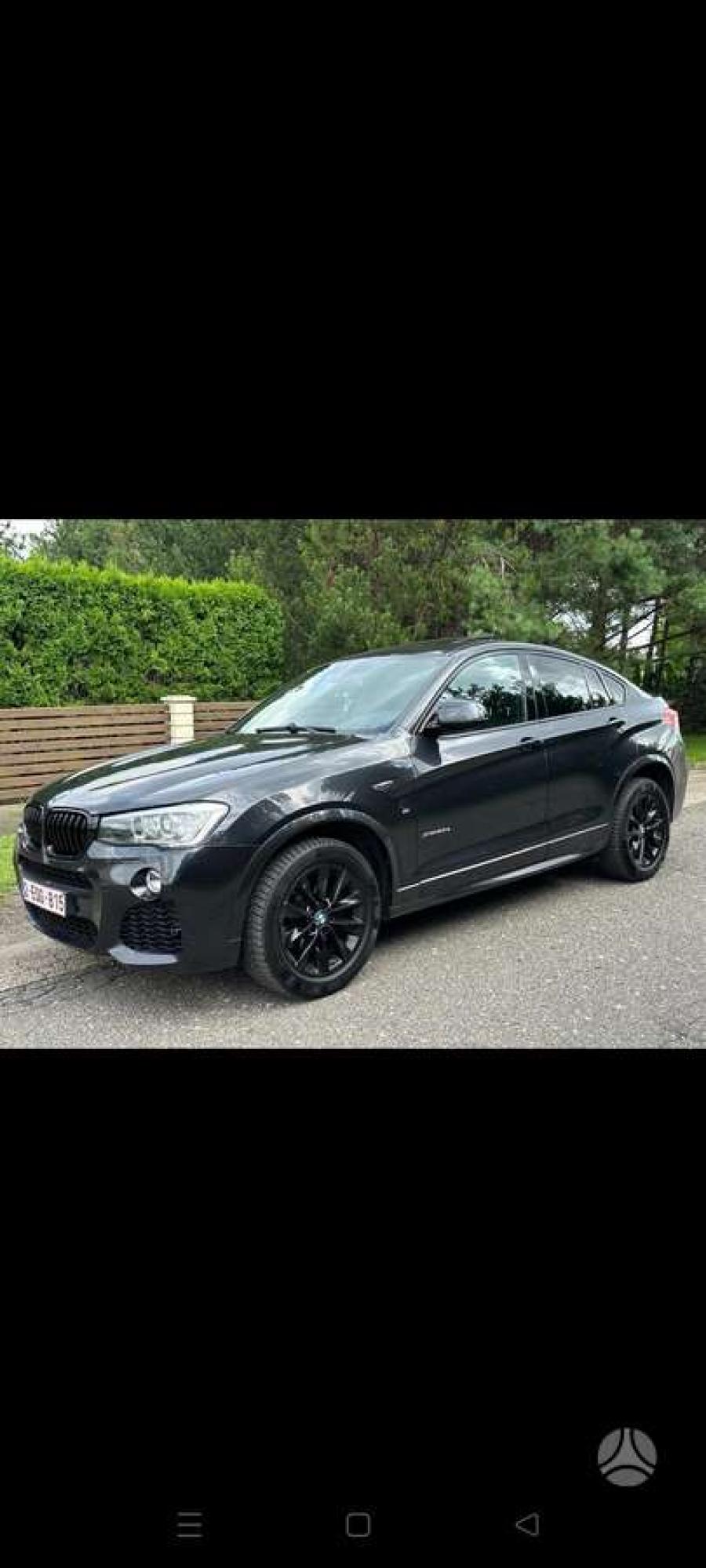 Black BMW X4 2016 in Vilnius, with an engine capacity of 2.00 L and mileage of 194 thousand km for 15999 €, photo 1 on AUTOMOTO.COM.LV