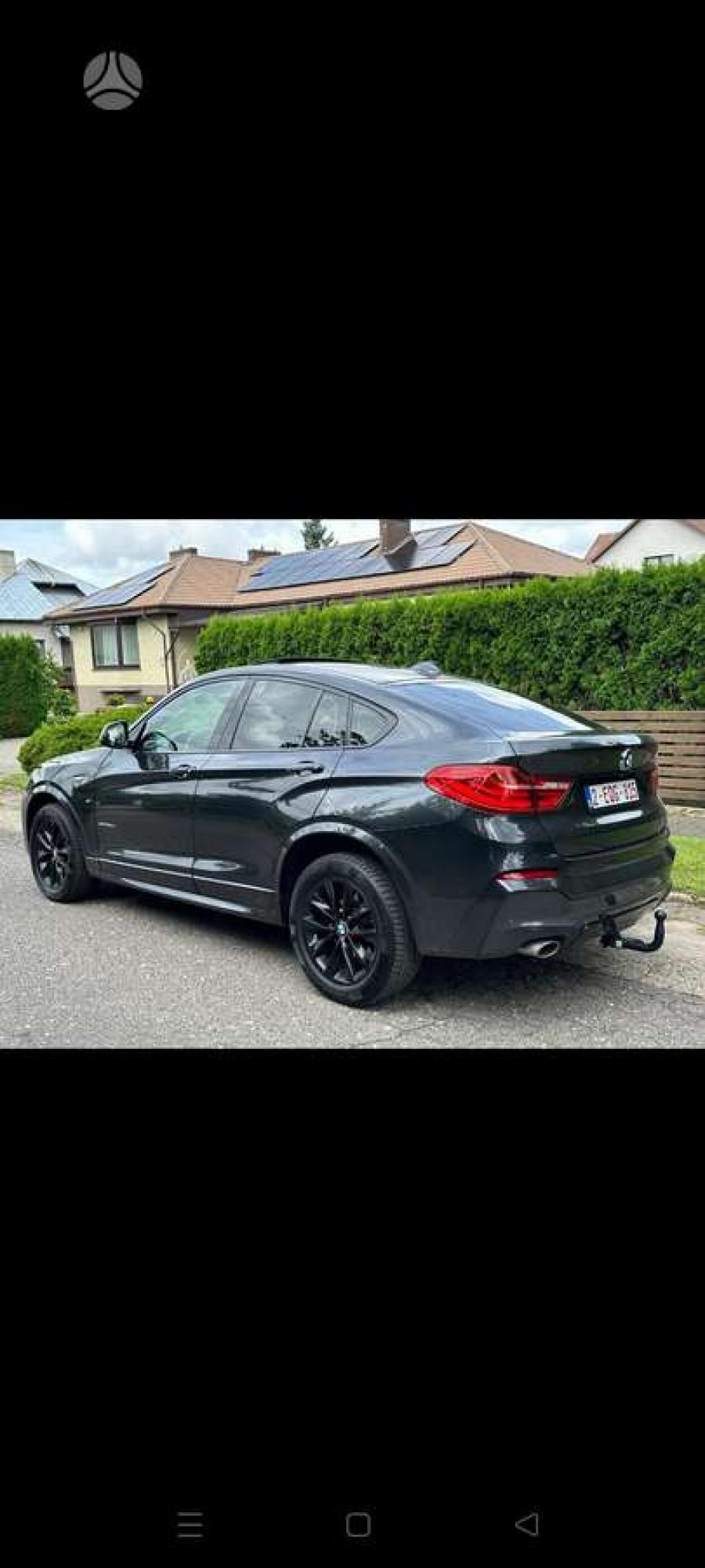 Black BMW X4 2016 in Vilnius, with an engine capacity of 2.00 L and mileage of 194 thousand km for 15999 €, photo 5 on AUTOMOTO.COM.LV
