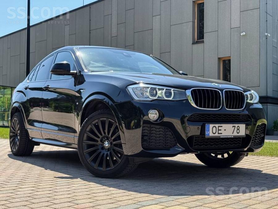 Black BMW X4 2017 in Riga, with an engine capacity of 2.00 L and mileage of 278 thousand km for 18900 €, photo 1 on AUTOMOTO.COM.LV