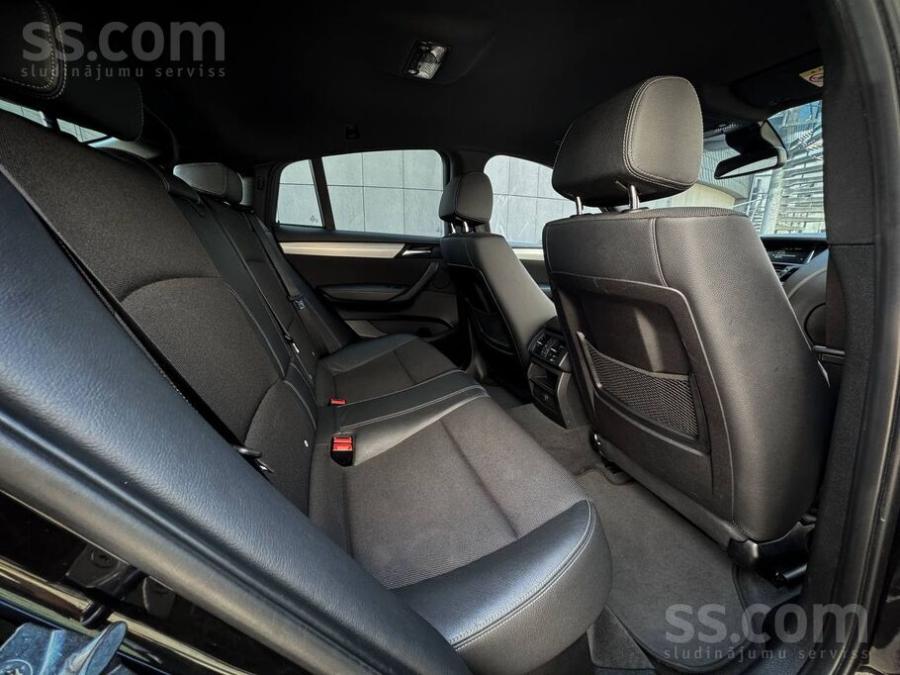 Black BMW X4 2017 in Riga, with an engine capacity of 2.00 L and mileage of 278 thousand km for 18900 €, photo 15 on AUTOMOTO.COM.LV