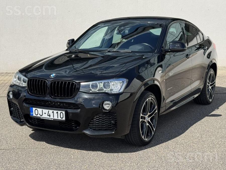 Black BMW X4 2017 in Riga, with an engine capacity of 3.00 L and mileage of 0 thousand km for 16950 €, photo 1 on AUTOMOTO.COM.LV