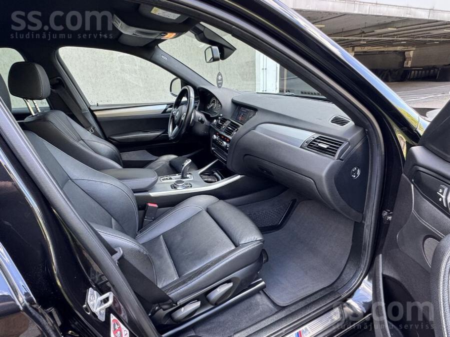 Black BMW X4 2017 in Riga, with an engine capacity of 3.00 L and mileage of 0 thousand km for 16950 €, photo 8 on AUTOMOTO.COM.LV