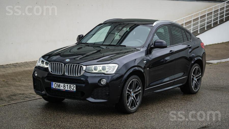 Black BMW X4 2017 in Riga, with an engine capacity of 3.00 L and mileage of 220 thousand km for 18450 €, photo 1 on AUTOMOTO.COM.LV