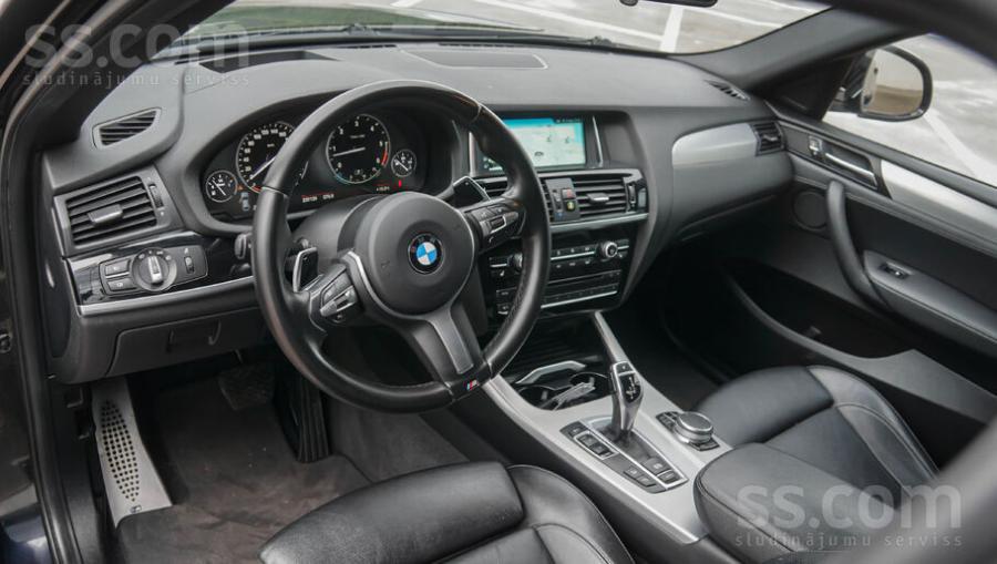 Black BMW X4 2017 in Riga, with an engine capacity of 3.00 L and mileage of 220 thousand km for 18450 €, photo 20 on AUTOMOTO.COM.LV