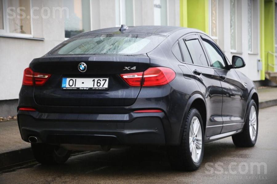 Black BMW X4 2018 in Riga, with an engine capacity of 2.00 L and mileage of 206 thousand km for 22995 €, photo 6 on AUTOMOTO.COM.LV