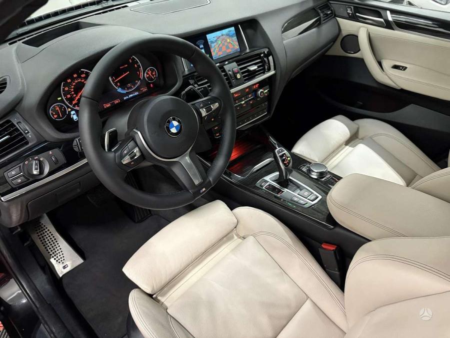 Black BMW X4 2018 in Vilnius, with an engine capacity of 2.98 L and mileage of 68 thousand km for 23990 €, photo 11 on AUTOMOTO.COM.LV