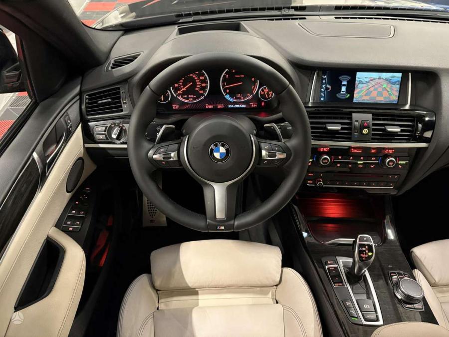 Black BMW X4 2018 in Vilnius, with an engine capacity of 2.98 L and mileage of 68 thousand km for 23990 €, photo 21 on AUTOMOTO.COM.LV