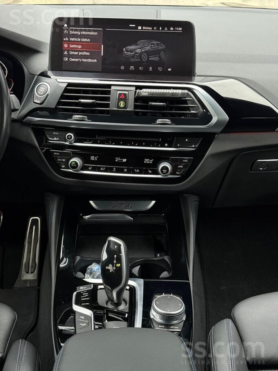 Melns BMW X4 2020 Rīga, ar dzinēja tilpumu 2.00 L un nobraukumu 52 tūkst. km par 32480 €, foto 16 vietnē AUTOMOTO.COM.LV