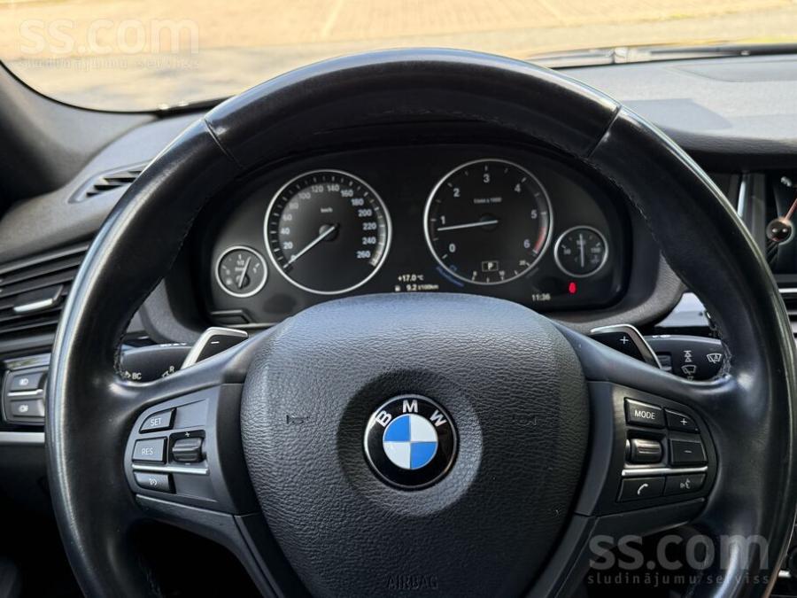 Black BMW X4 2015 in Riga, with an engine capacity of 3.00 L and mileage of 242 thousand km for 16900 €, photo 17 on AUTOMOTO.COM.LV