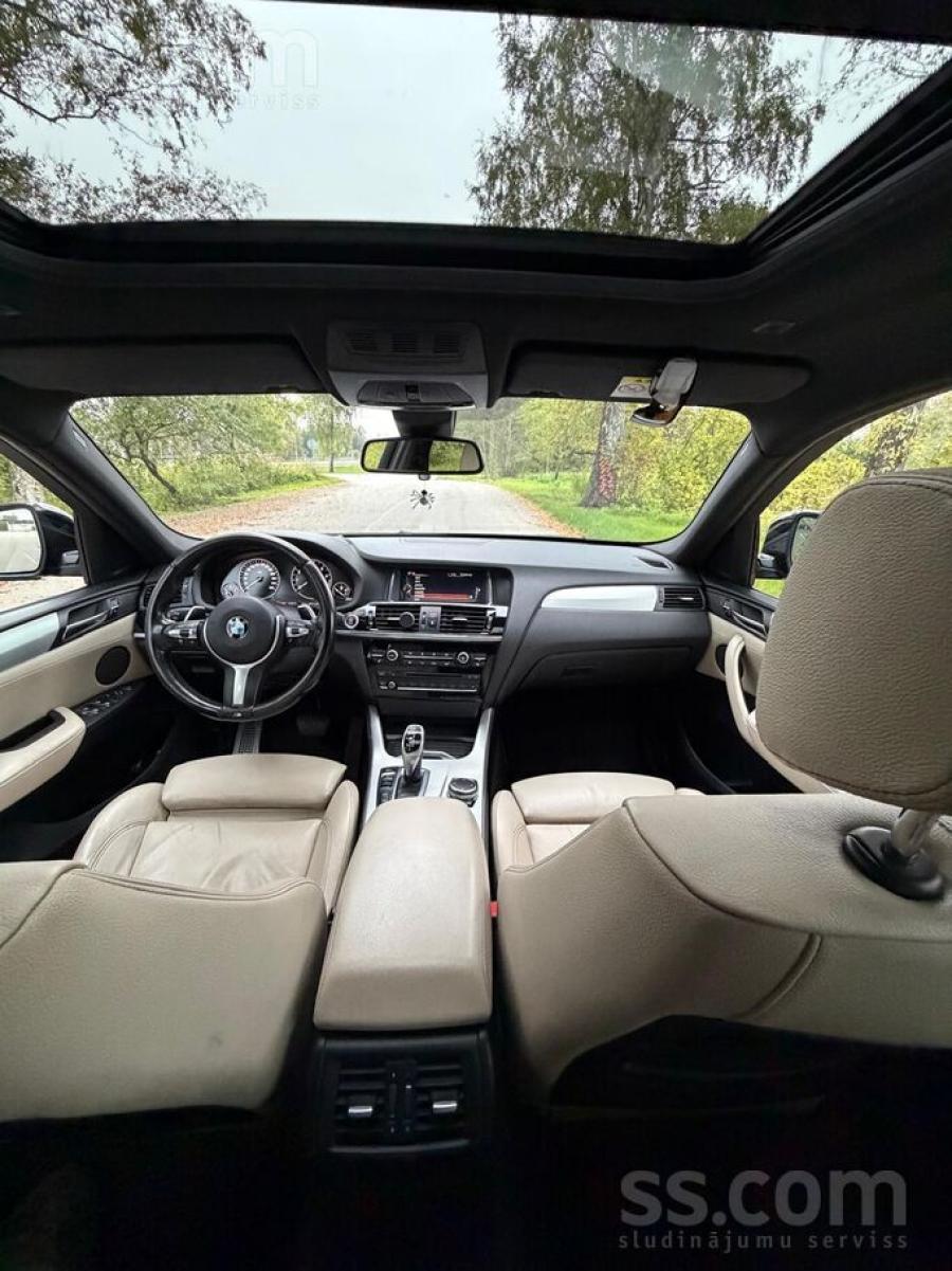 Black BMW X4 2016 in Ogre, with an engine capacity of 3.00 L and mileage of 230 thousand km for 15900 €, photo 8 on AUTOMOTO.COM.LV