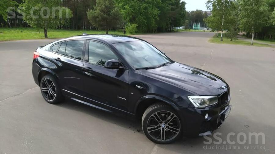 Blue BMW X4 2015 in Riga, with an engine capacity of 3.00 L and mileage of 245 thousand km for 18250 €, photo 6 on AUTOMOTO.COM.LV