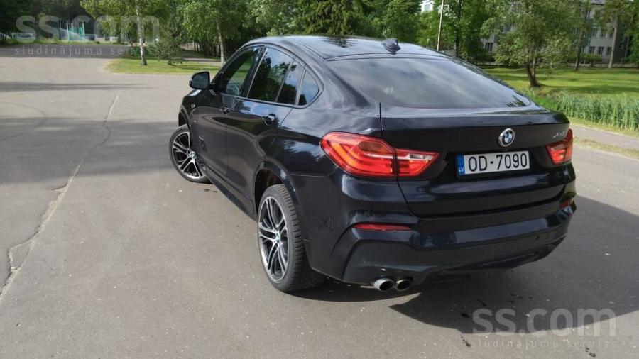 Blue BMW X4 2015 in Riga, with an engine capacity of 3.00 L and mileage of 245 thousand km for 18250 €, photo 7 on AUTOMOTO.COM.LV