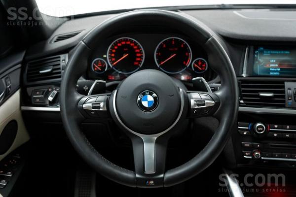 Blue BMW X4 2016 in Riga, with an engine capacity of 3.00 L and mileage of 240 thousand km for 19500 €, photo 9 on AUTOMOTO.COM.LV