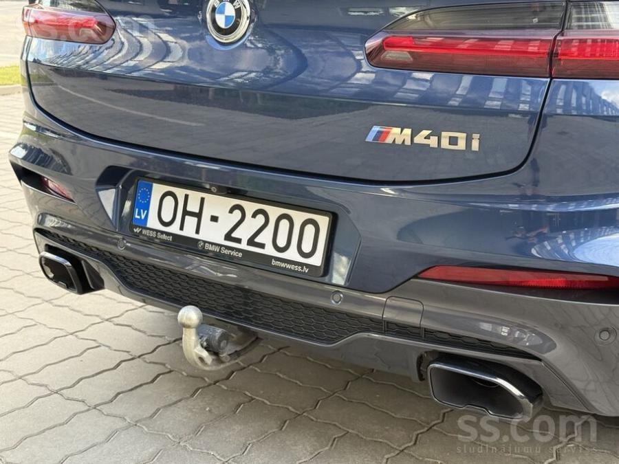 Blue BMW X4 2019 in Riga, with an engine capacity of 3.00 L and mileage of 110 thousand km for 38500 €, photo 9 on AUTOMOTO.COM.LV