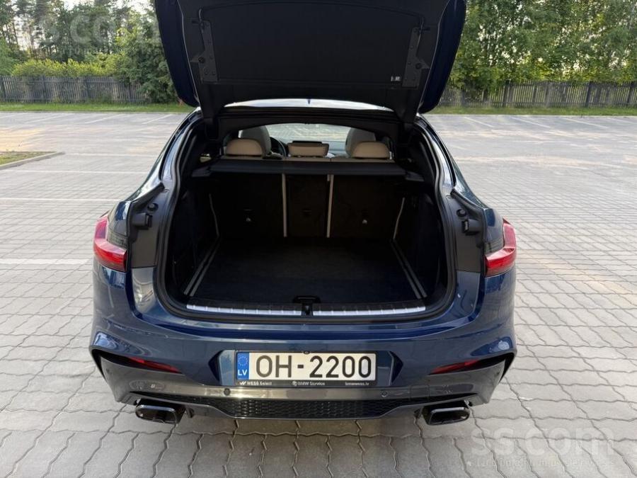 Blue BMW X4 2019 in Riga, with an engine capacity of 3.00 L and mileage of 110 thousand km for 38500 €, photo 23 on AUTOMOTO.COM.LV