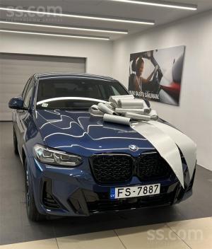 Zils BMW X4 2024 Rīga, ar dzinēja tilpumu 2.00 L un nobraukumu 29 tūkst. km par 48500 €, foto  vietnē AUTOMOTO.COM.LV