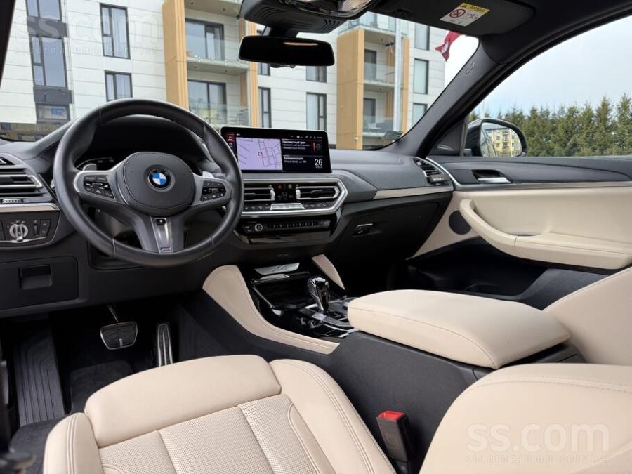 Blue BMW X4 2024 in Riga, with an engine capacity of 2.00 L and mileage of 15 thousand km for 52900 €, photo 9 on AUTOMOTO.COM.LV