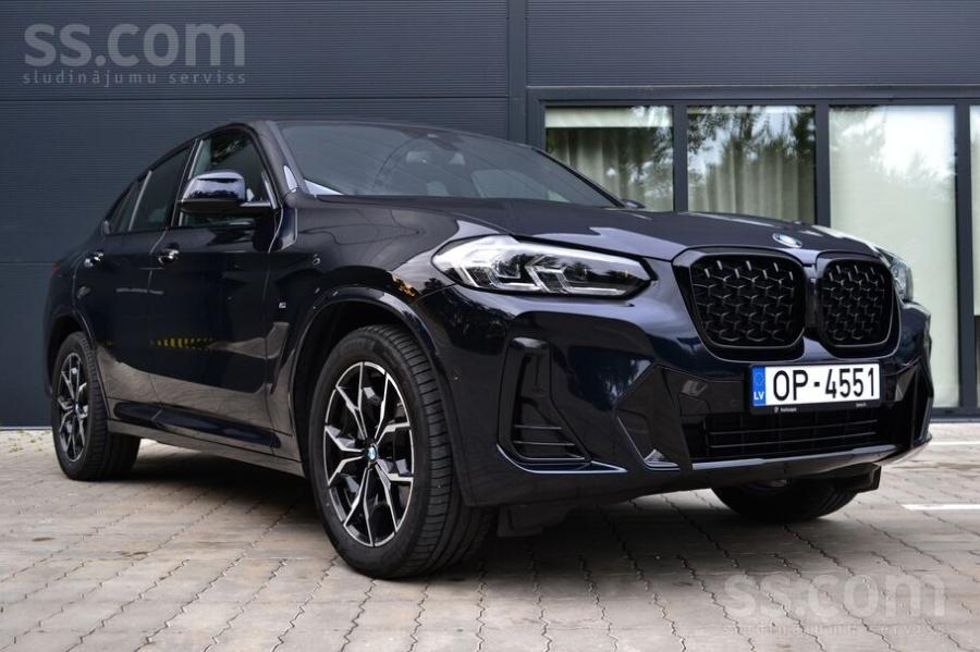 Blue BMW X4 2024 in Riga, with an engine capacity of 2.00 L and mileage of 36 thousand km for 42000 €, photo 1 on AUTOMOTO.COM.LV