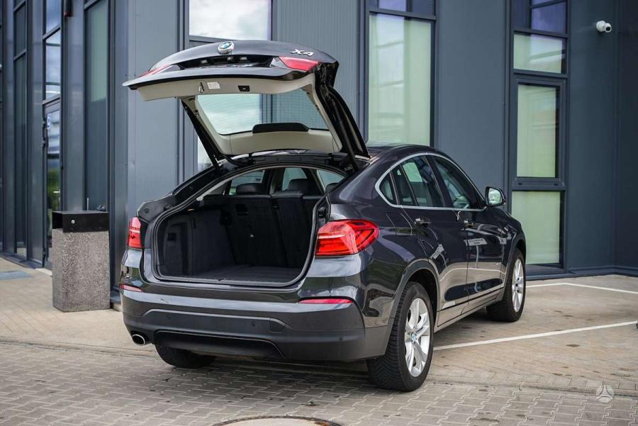 Grey BMW X4 2014 in Kaunas, with an engine capacity of 2.00 L and mileage of 351 thousand km for 12950 €, photo 14 on AUTOMOTO.COM.LV