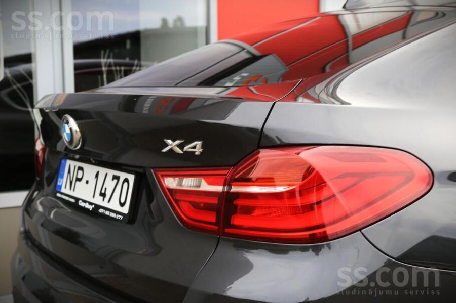 Grey BMW X4 2014 in Riga, with an engine capacity of 3.00 L and mileage of 298 thousand km for 15495 €, photo 8 on AUTOMOTO.COM.LV