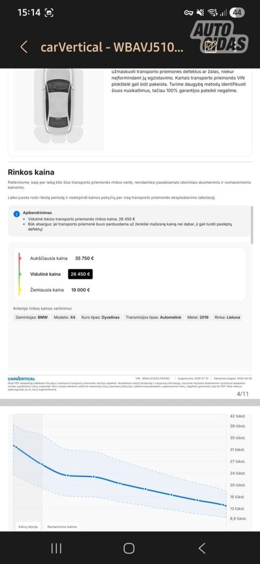Grey BMW X4 2019 in Vilnius, with an engine capacity of 3.00 L and mileage of 248 thousand km for 26300 €, photo 19 on AUTOMOTO.COM.LV
