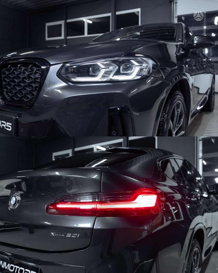 Grey BMW X4 2022 in Vilnius, with an engine capacity of 2.00 L and mileage of 22 thousand km for 38500 €, photo 8 on AUTOMOTO.COM.LV
