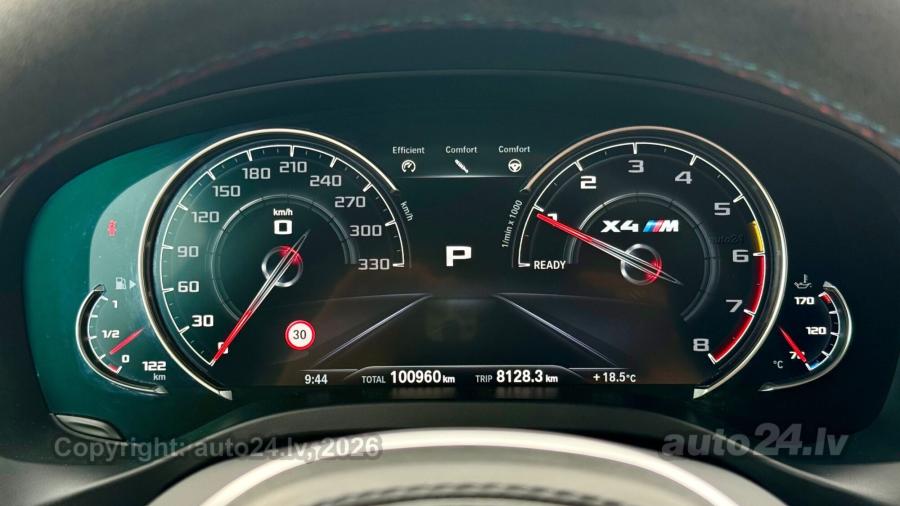 Grey BMW X4 2020 in Tallinn, with an engine capacity of 3.00 L and mileage of 101 thousand km for 37000 €, photo 12 on AUTOMOTO.COM.LV