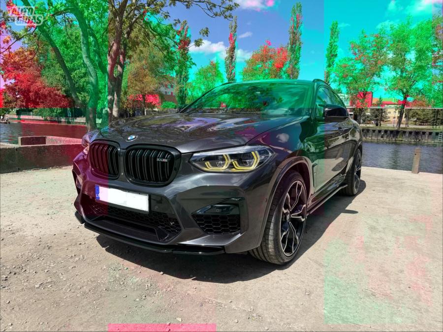 Black BMW x4-m 2021 in Klaipeda, with an engine capacity of 3.00 L and mileage of 52 thousand km for 45888 €, photo 1 on AUTOMOTO.COM.LV