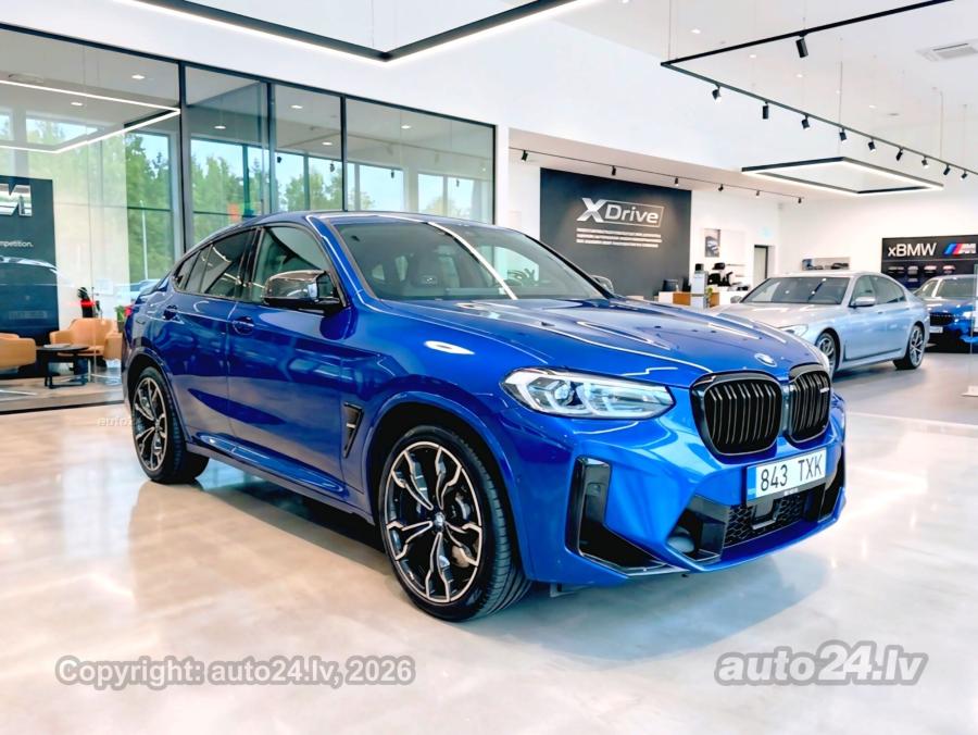 Blue BMW x4-m 2021 in Tallinn, with an engine capacity of 3.00 L and mileage of 62 thousand km for 55900 €, photo 1 on AUTOMOTO.COM.LV