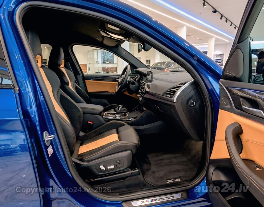 Blue BMW x4-m 2021 in Tallinn, with an engine capacity of 3.00 L and mileage of 62 thousand km for 55900 €, photo 11 on AUTOMOTO.COM.LV