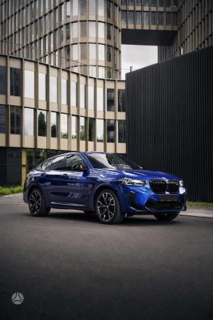 Zils BMW x4-m 2024 Viļņa, ar dzinēja tilpumu 2.99 L un nobraukumu 25 tūkst. km par 69900 €, foto  vietnē AUTOMOTO.COM.LV